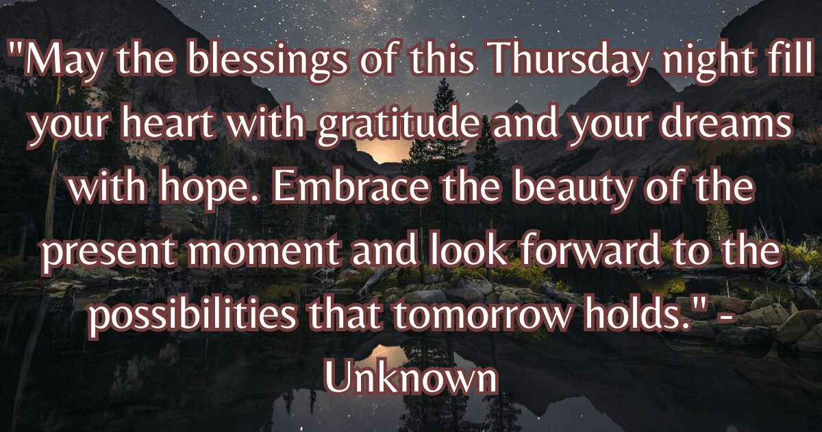 40+ Inspirational Thursday Night Blessings Images and Prayers - Good ...