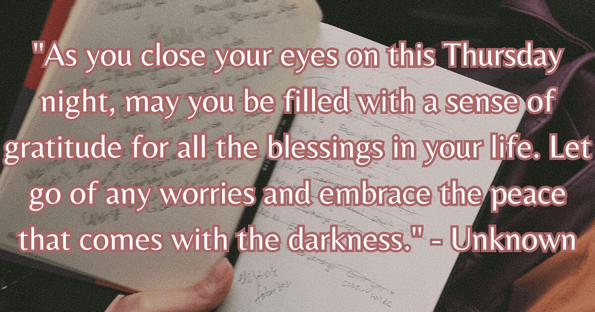 40+ Inspirational Thursday Night Blessings Images and Prayers - Good ...